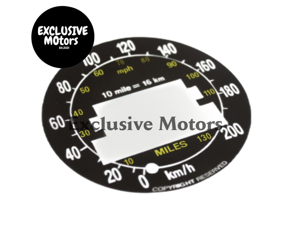 Speedo Gauge Decal for Chrysler Valiant VG 770/Pacer (1962-1981 ...
