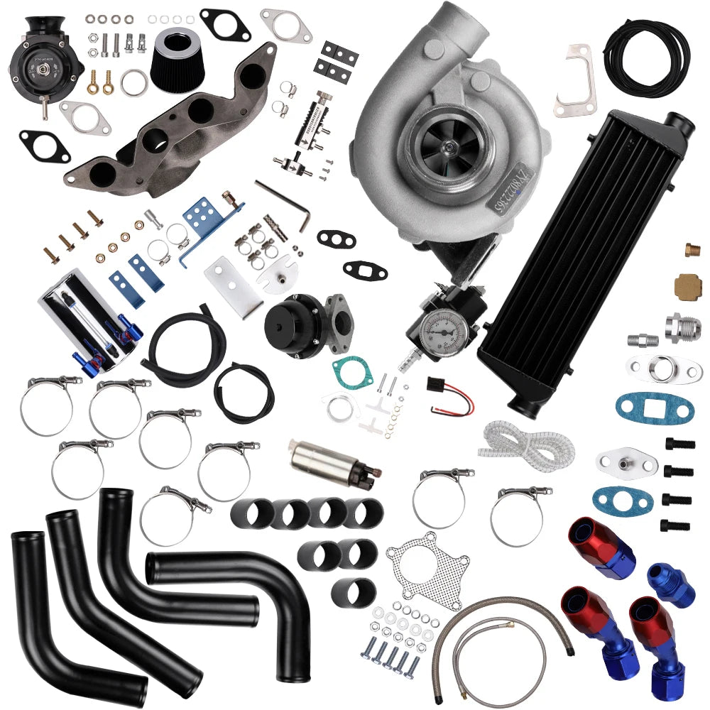 Maxpeedingrods T3 T4 Turbo Turbocharger Turbine + Intercooler Piping K ...