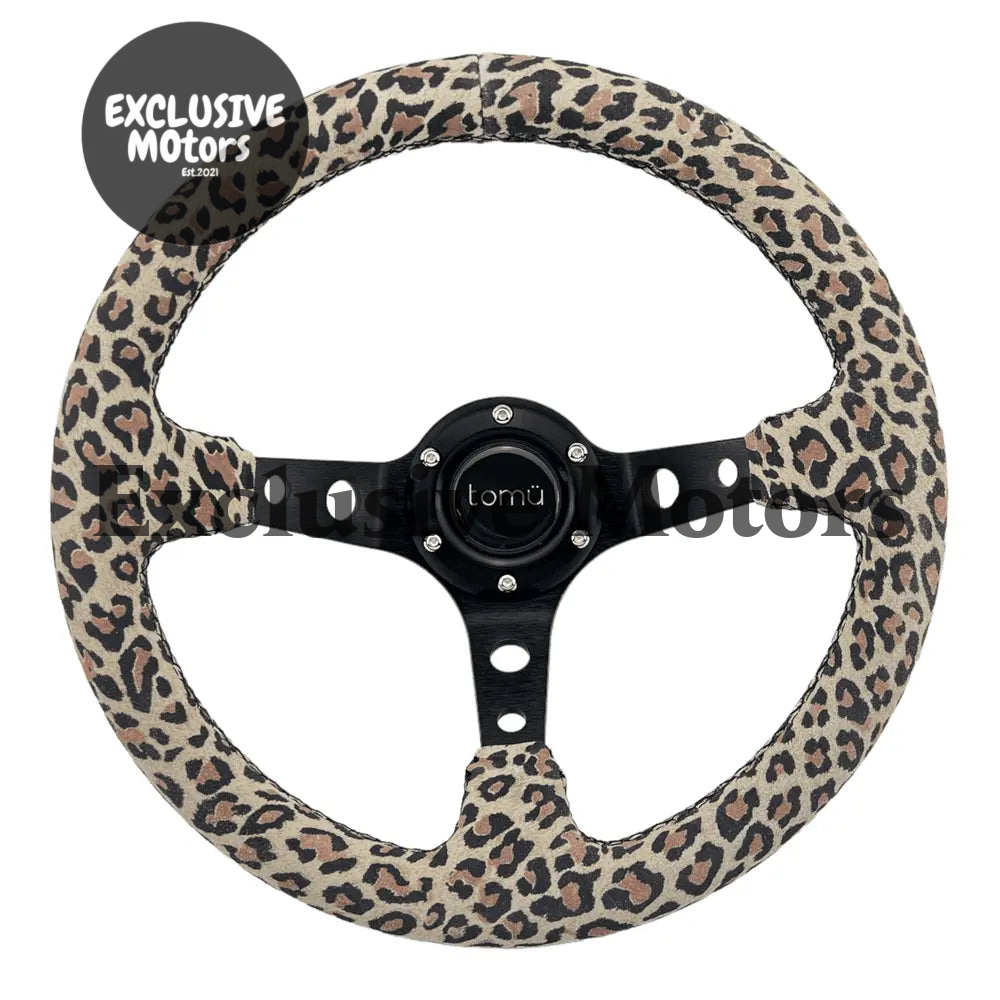 Cheetah Suede Leather Steering Wheel – Exclusive Motors