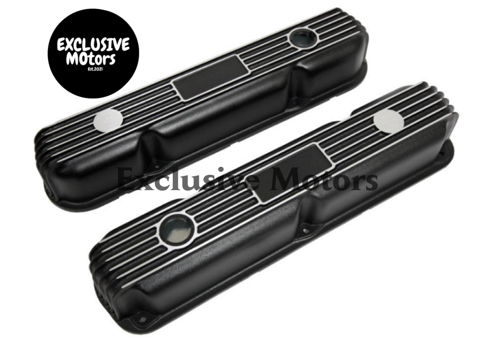 Black Finned Valve Covers Smallblock for Chrysler Valiant (1962-1981 ...