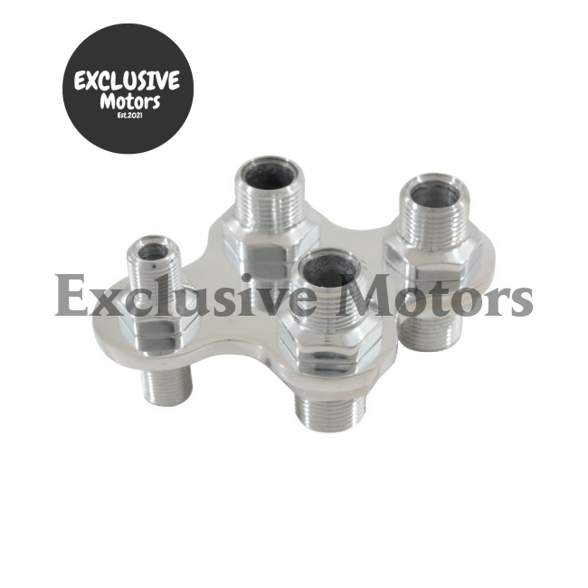 4 Port Polished Aluminum A/C & Heater Bulkhead – Exclusive Motors