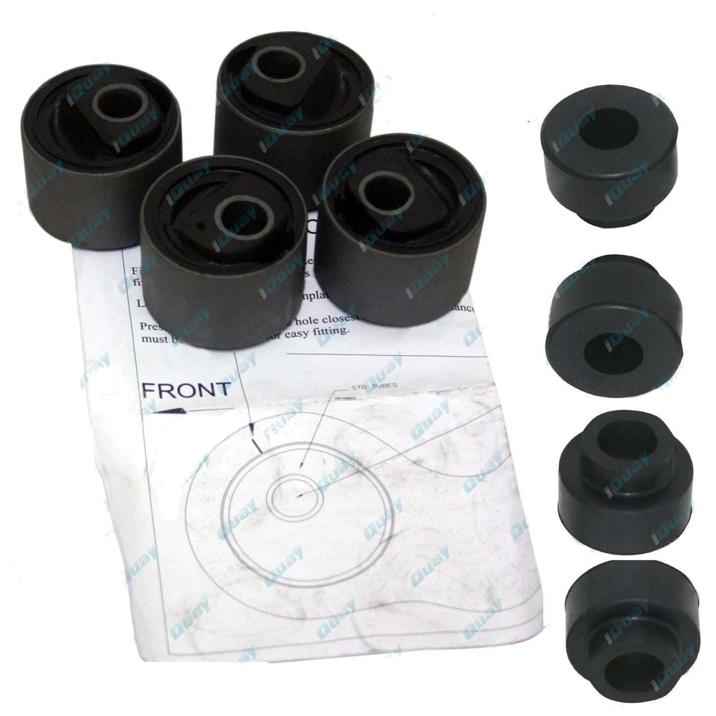 RUBBER Front Radius Arm Castor Correction Bush Kit for Patrol GQ Y60 G ...