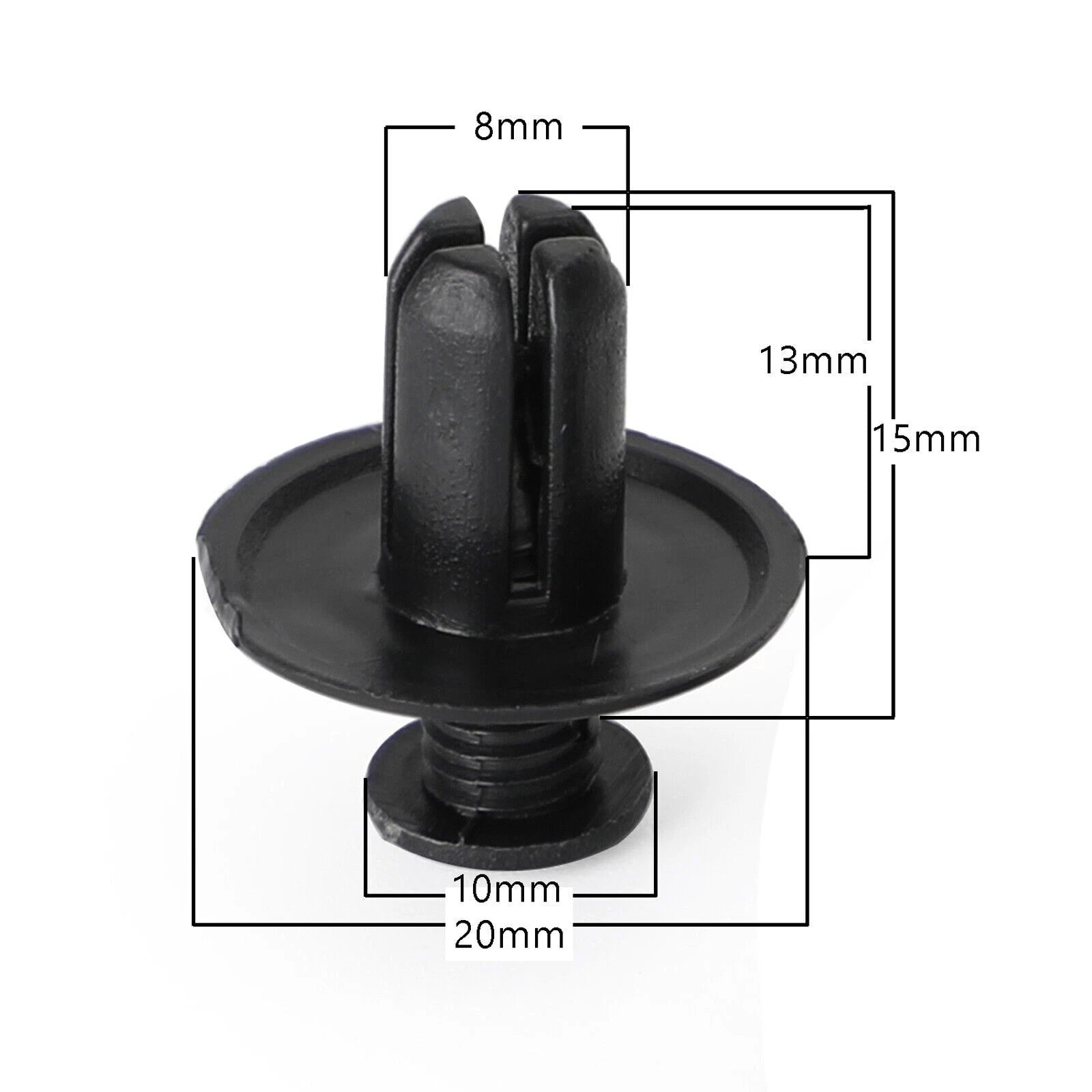 10 x 8mm Mounting Fairing Clips for Motorcycle, Car, Scooter, ATV ...