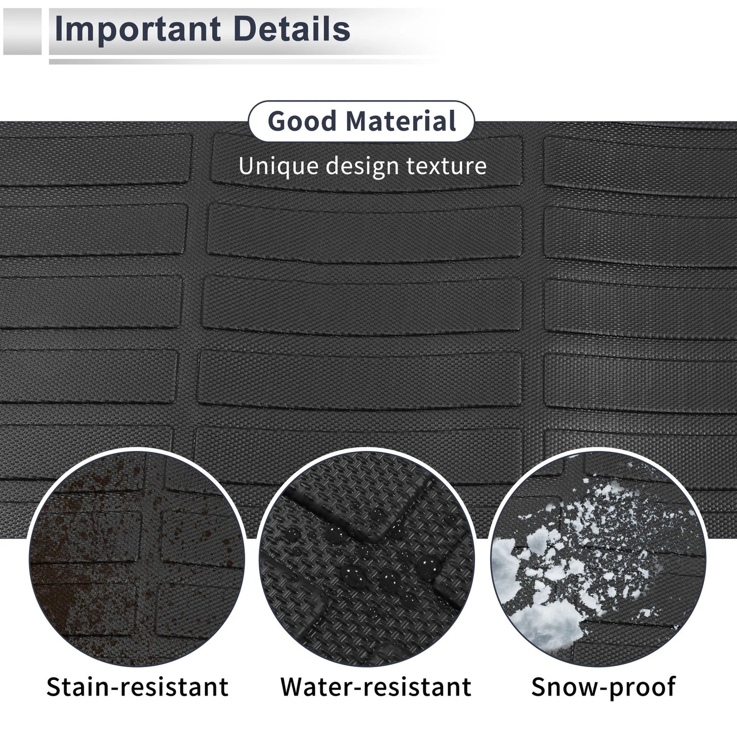 Cargo Liner Rear Boot Mat for Subaru Solterra (2023-2024) Long Grid Pa ...