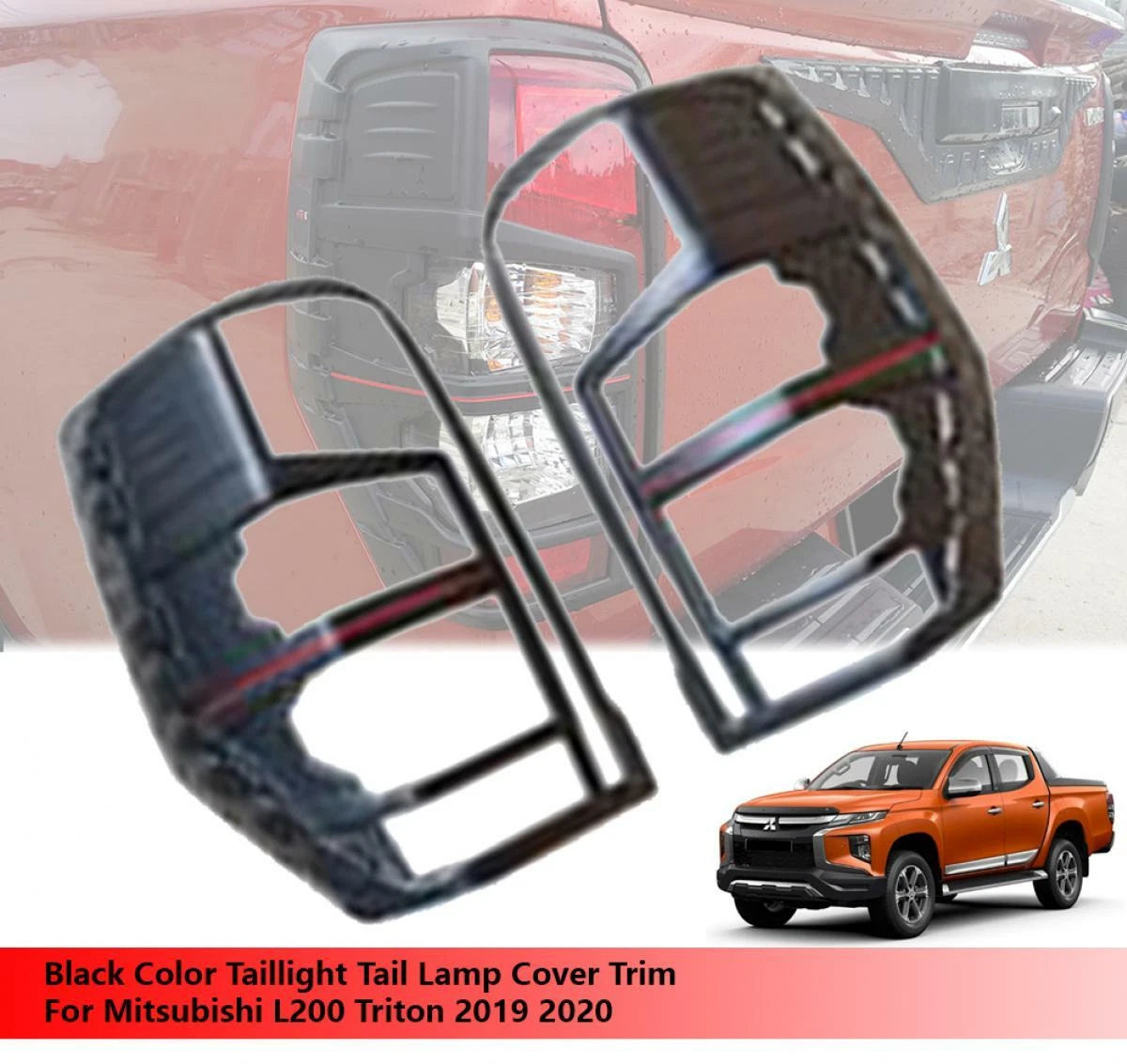 Taillight Cover Trim Black for Mitsubishi L200 Triton (2019-2020 ...