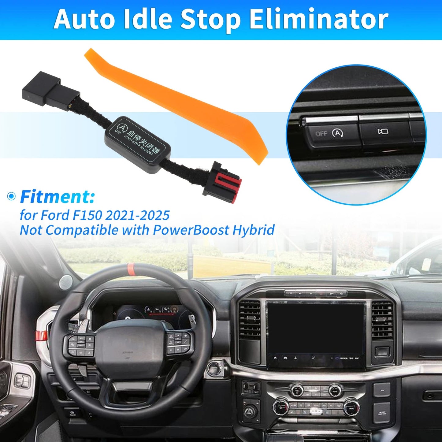 Idle Start Stop Eliminator for Ford F150 2021-2025 Auto Start/Stop Dis ...