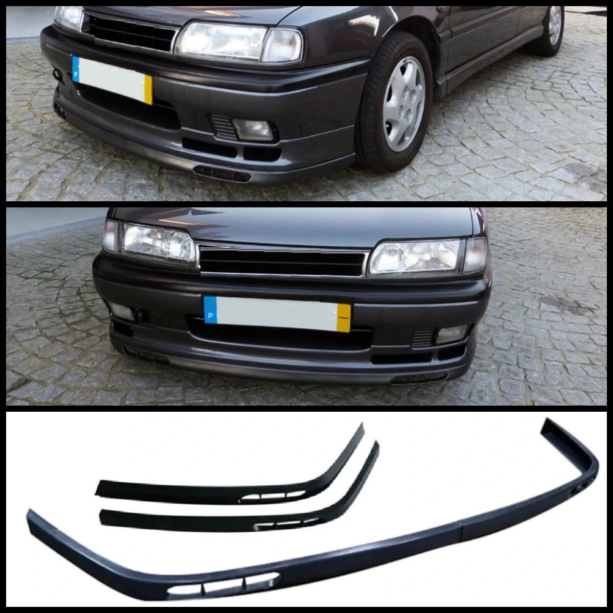 Laguna Front Bumper Splitter for Nissan Primera P10 (1990-1996) 2 Piec ...