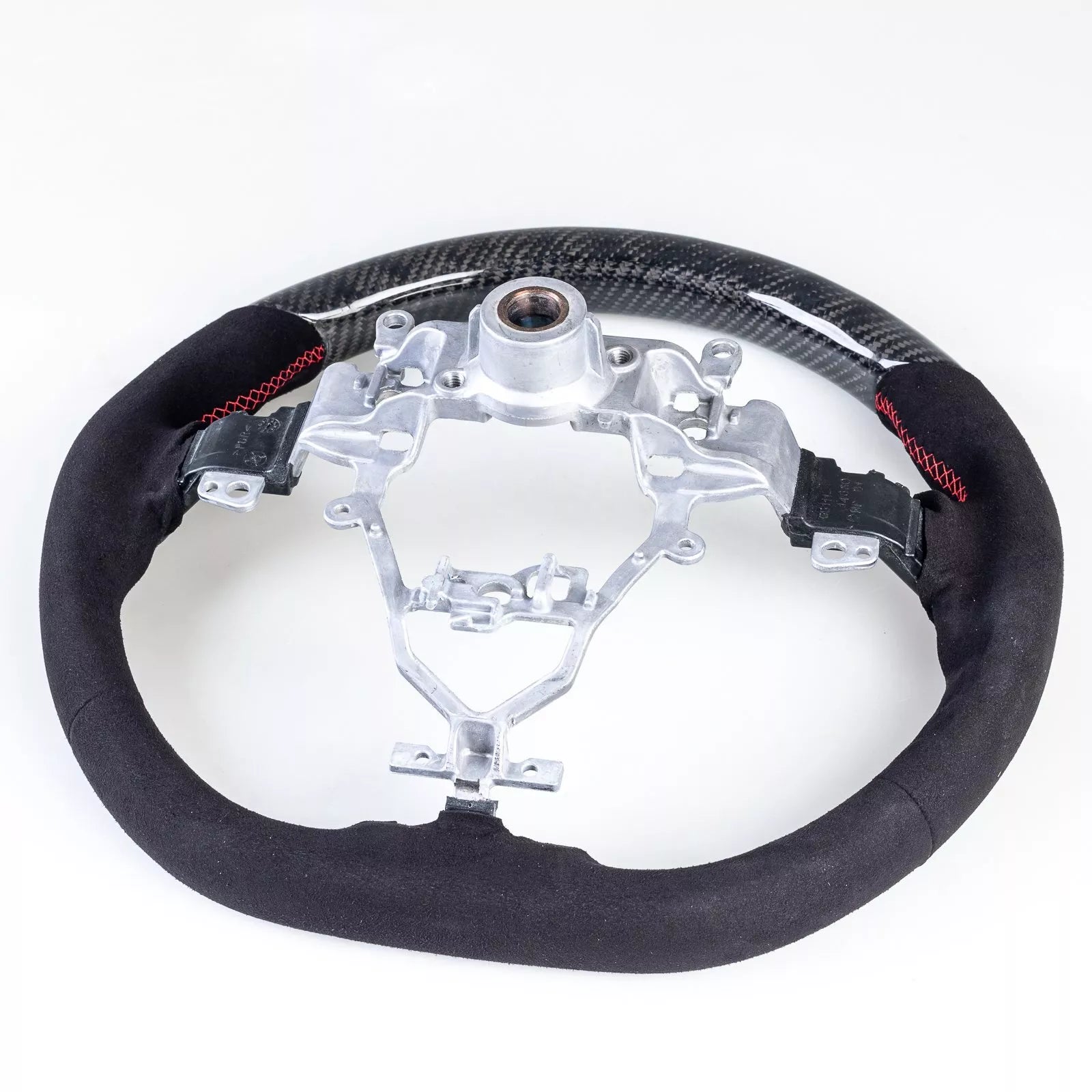 Carbon Flat Bottom Suede Steering Wheel for Suzuki Swift (2018-2021 ...
