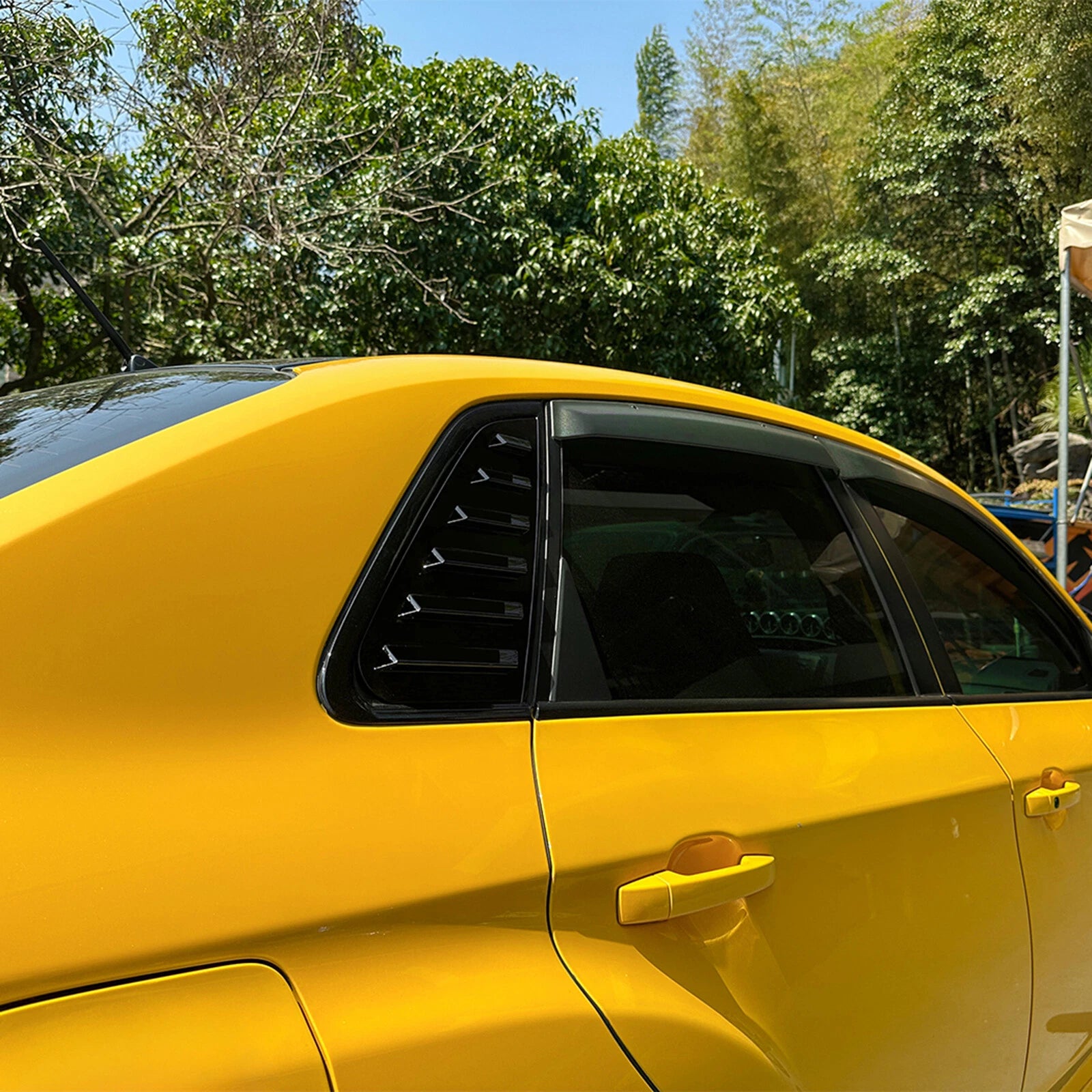 Gloss Black Rear Window Side Louvers for Subaru Impreza WRX STI (2011 ...