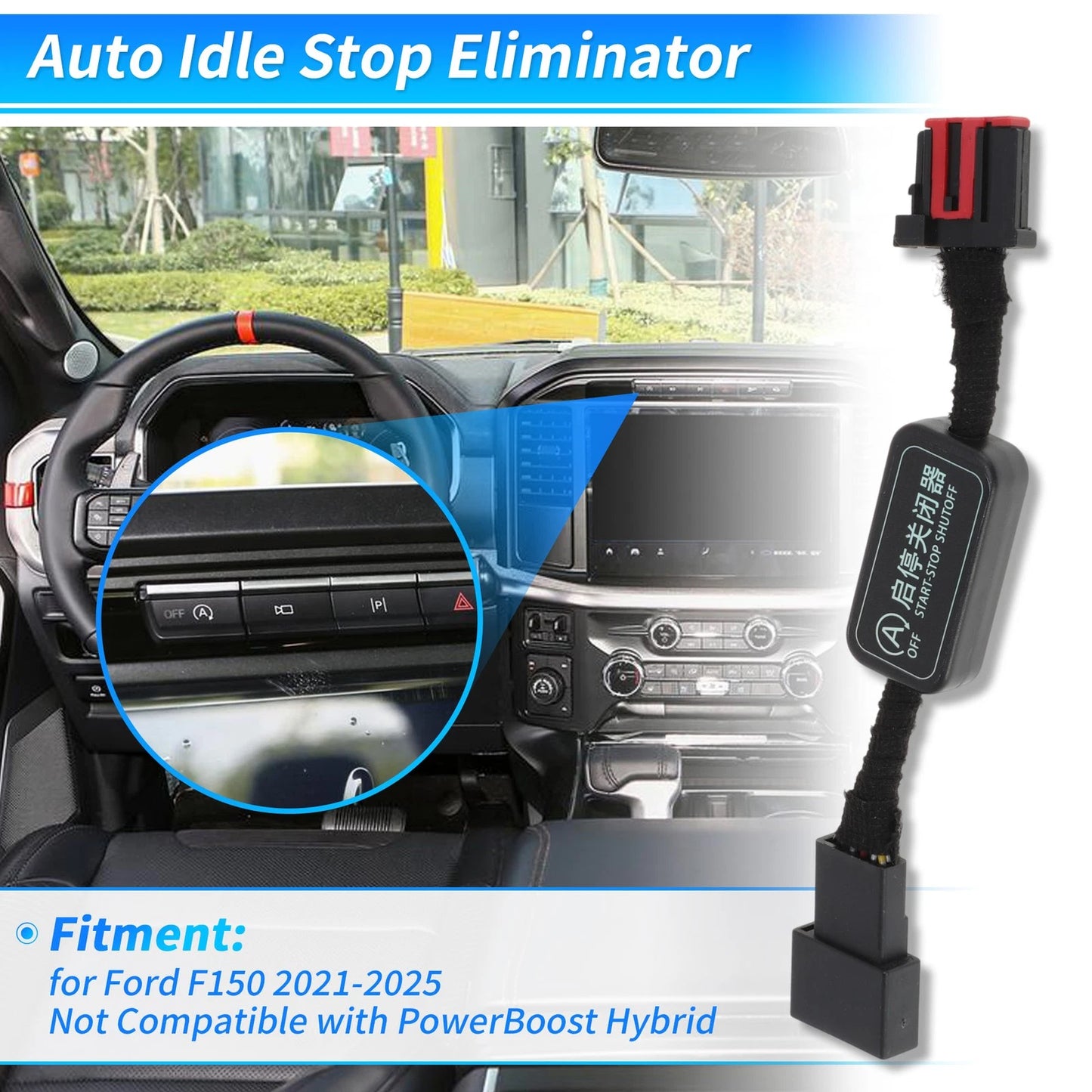 Idle Start Stop Eliminator for Ford F150 2021-2025 Auto Start/Stop Dis ...