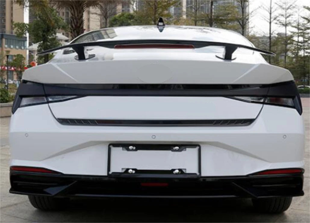 Rear Wing Spoiler with Lights for Nissan Sentra Sedan (Unpainted) (Yea ...