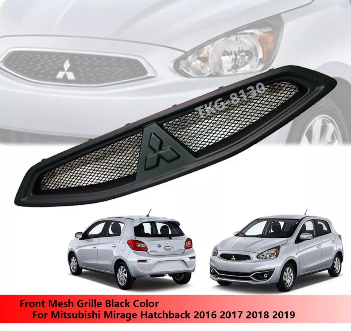 Mesh Grille for Mitsubishi Mirage Hatchback (2016-2019) – Exclusive Motors