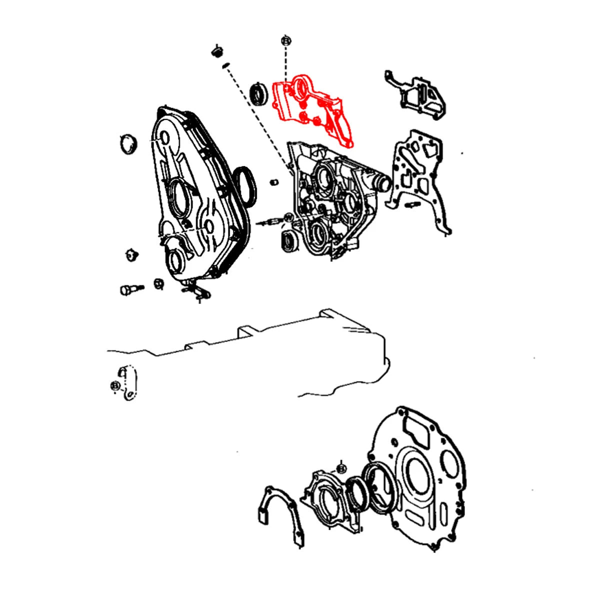 Oil Seal Retainer for Toyota Hiace Van Commuter 2.2L 1977-1983 ...