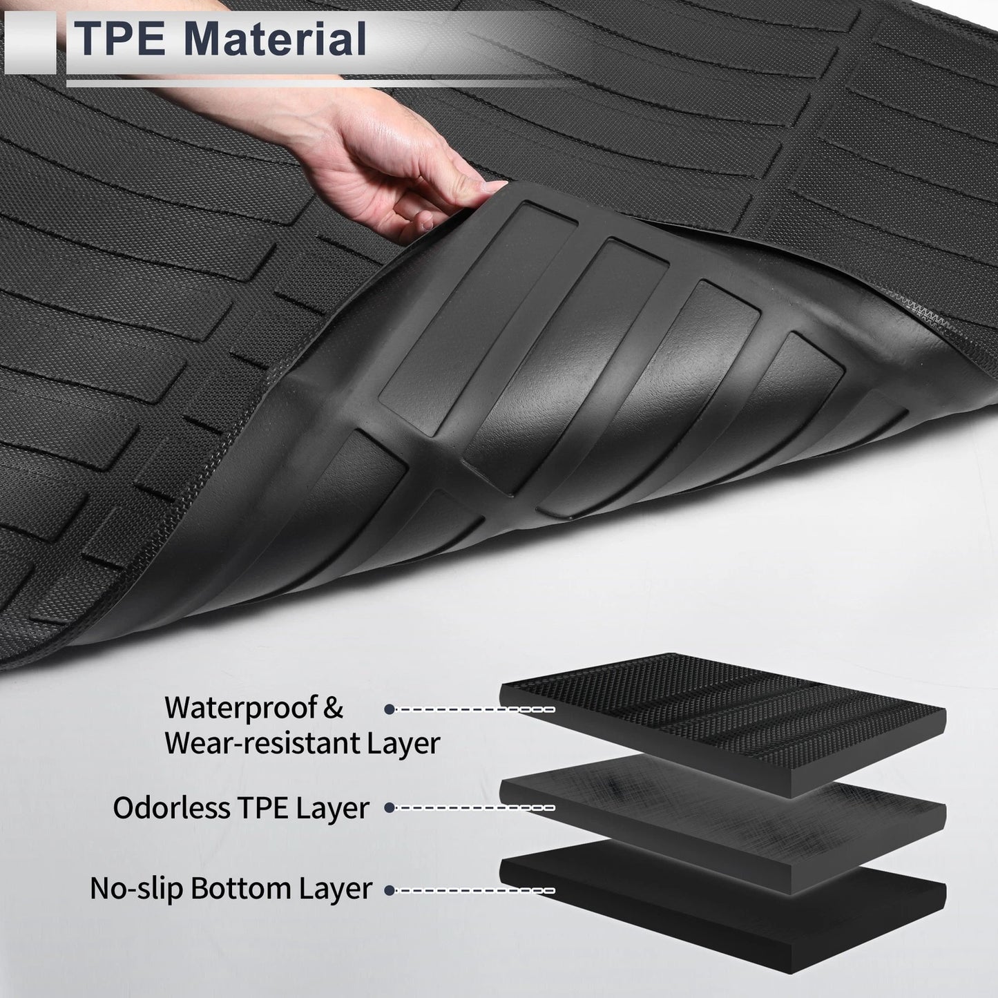 Cargo Liner Rear Boot Mat for Subaru Solterra (2023-2024) Long Grid Pa ...