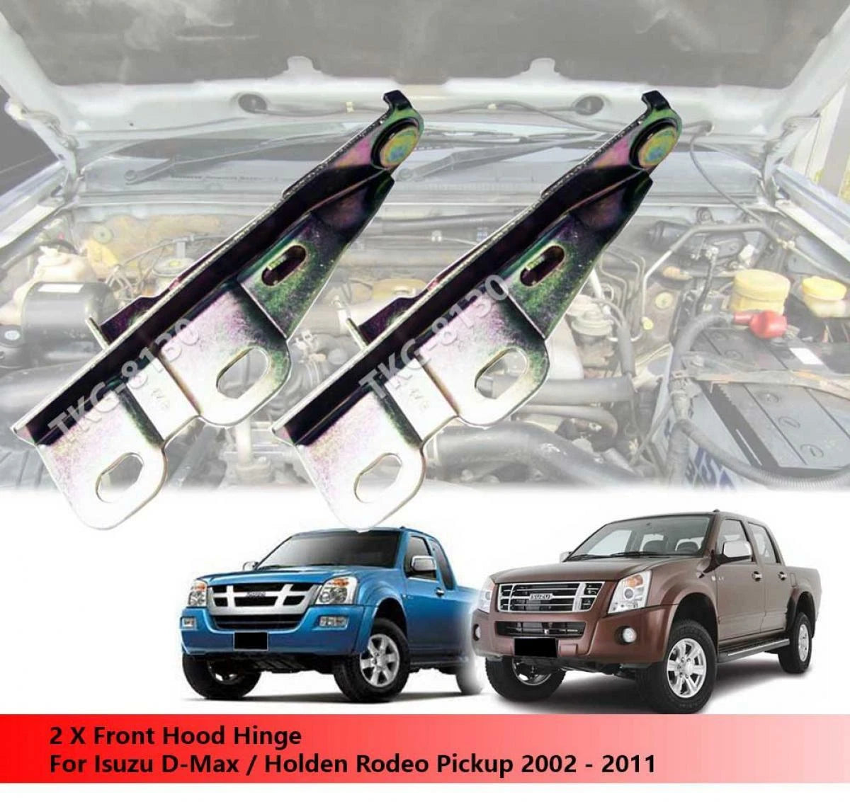 Front Hood Hinge Set for Isuzu D-Max / Holden Rodeo (2002-2011 ...