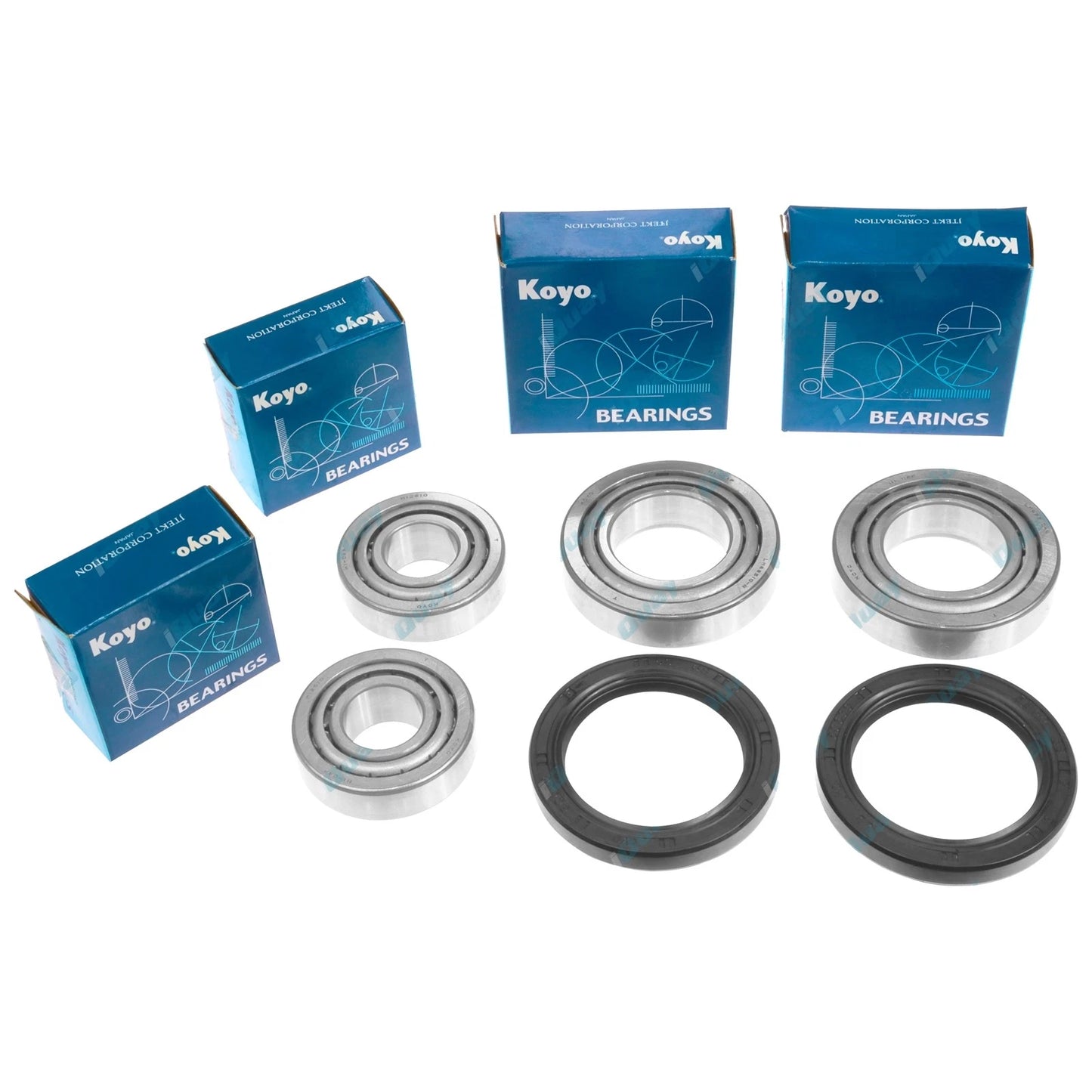 2 x Front Koyo Wheel Bearing Kits for Toyota Hilux YN55 YN56 YN57 YN58 ...
