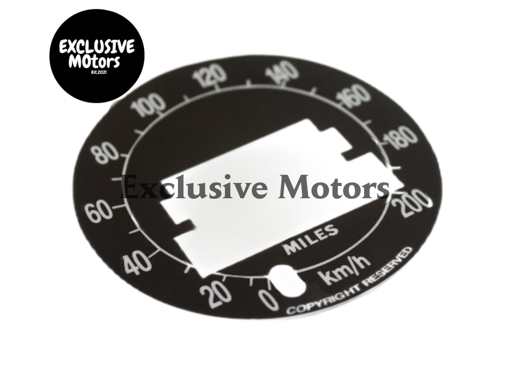 White Speedo Gauge Decal for Chrysler Valiant VH R/T Pacer (1971-1973 ...